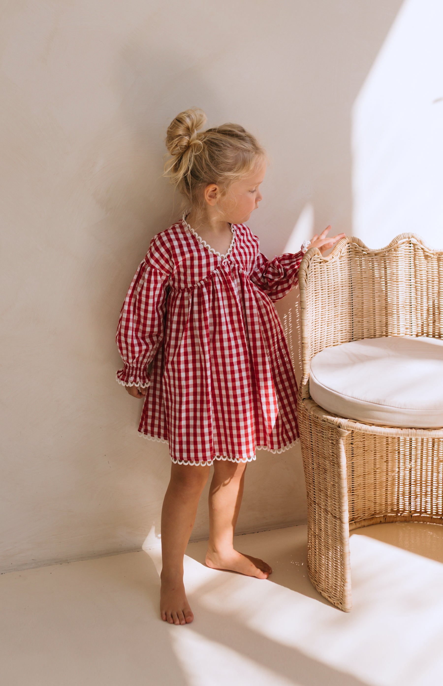 LOLLY DRESS - CHERRY GINGHAM – Noni The Label