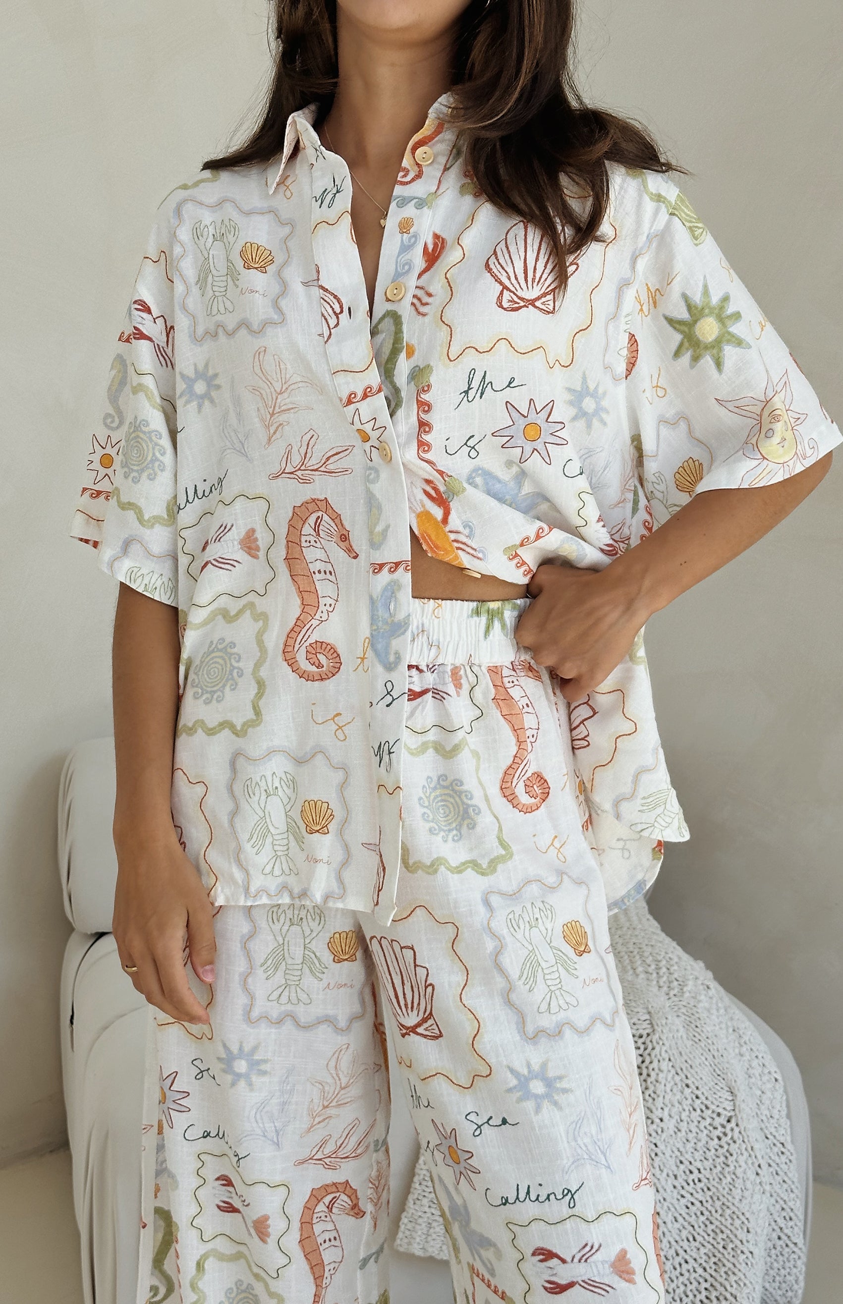 SEA IS CALLING SHIRT - MAMA MULTI – Noni The Label