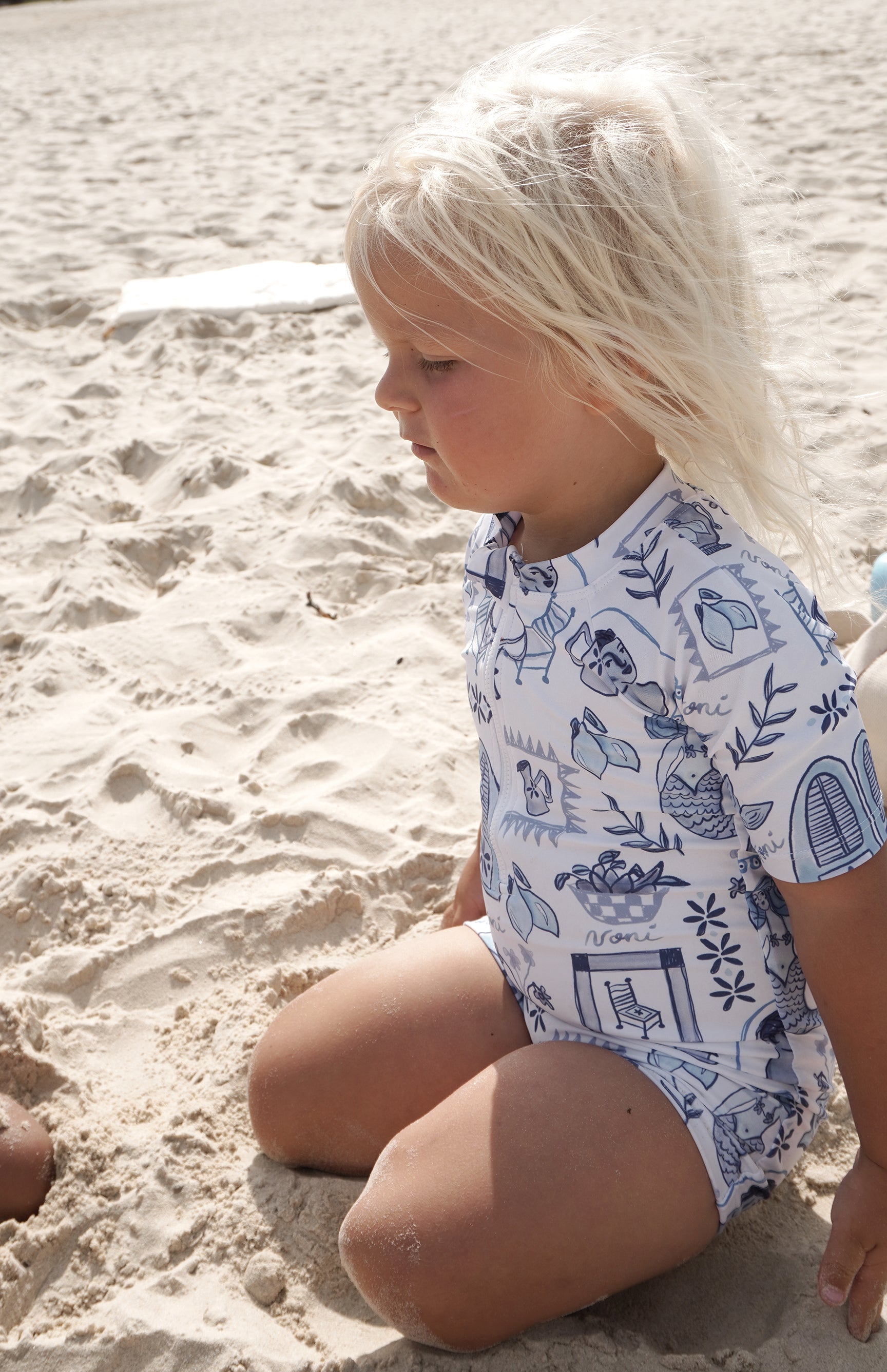 SANTORINI RASH SUIT - MINI – Noni The Label