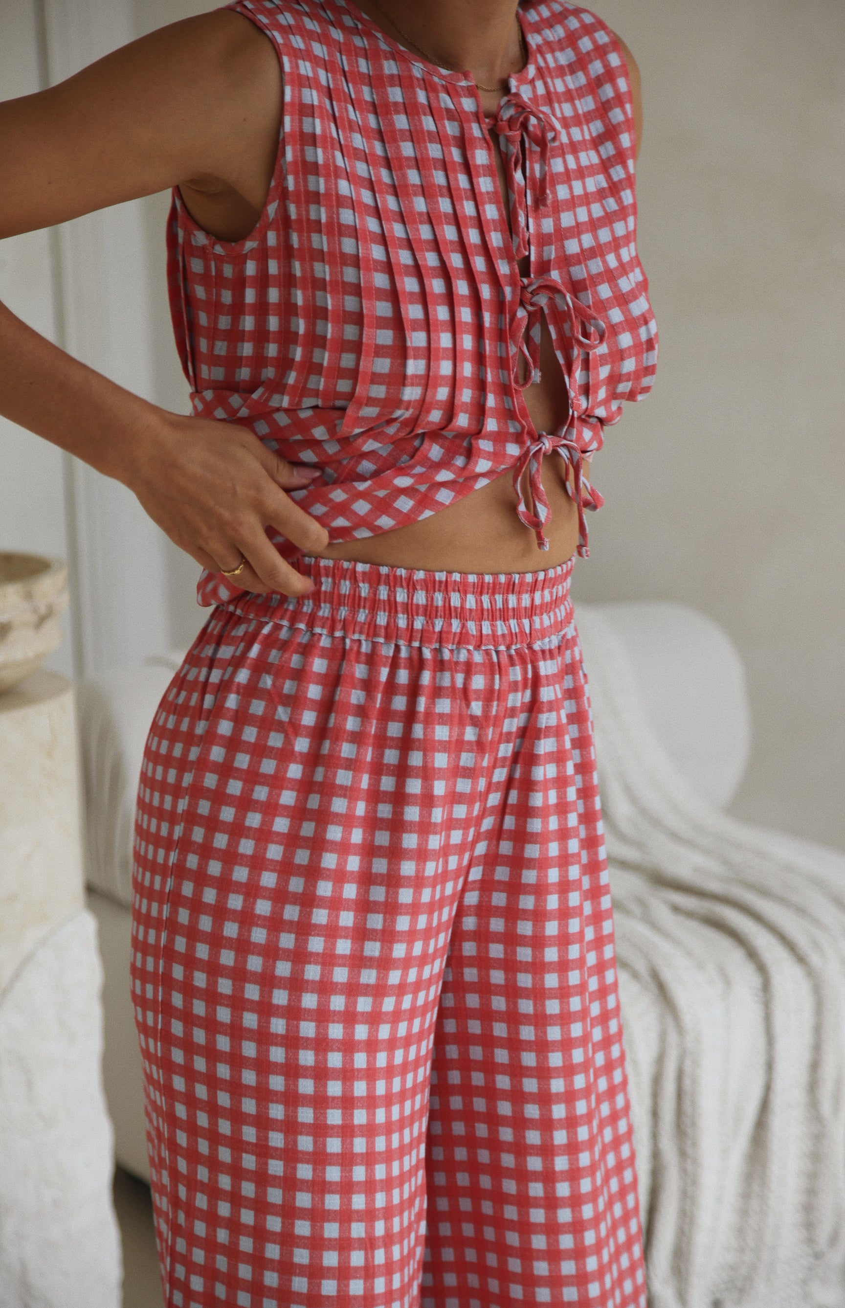 CAPRI GINGHAM PANT - MAMA – Noni The Label